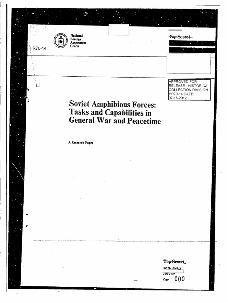 CIA-Soviet Amphibious Forces-tasks+Cap in General War+Peace Time-JUN 79 ...