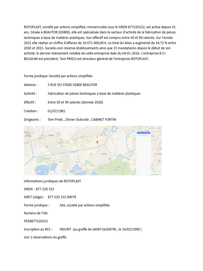 Roto Plast Dociment Info | PDF