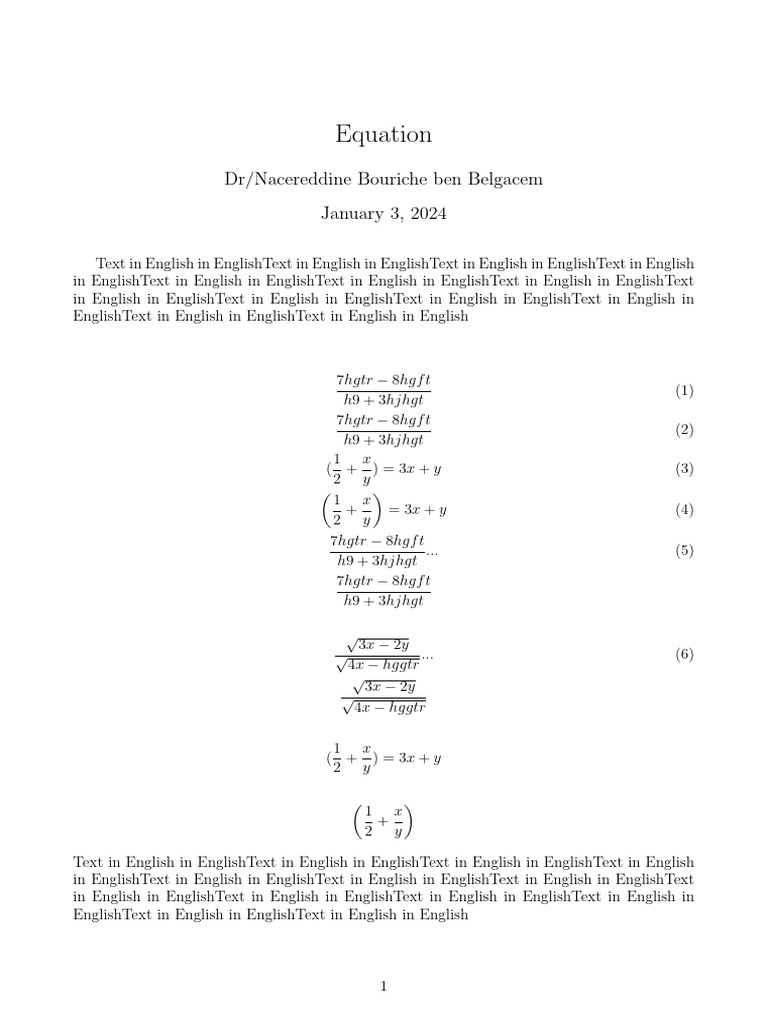TP 2 Equation | PDF