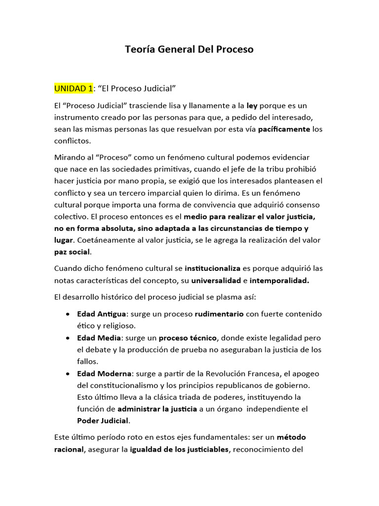 Teoría General Del Proceso | PDF | Jurisdicción | Ley procesal