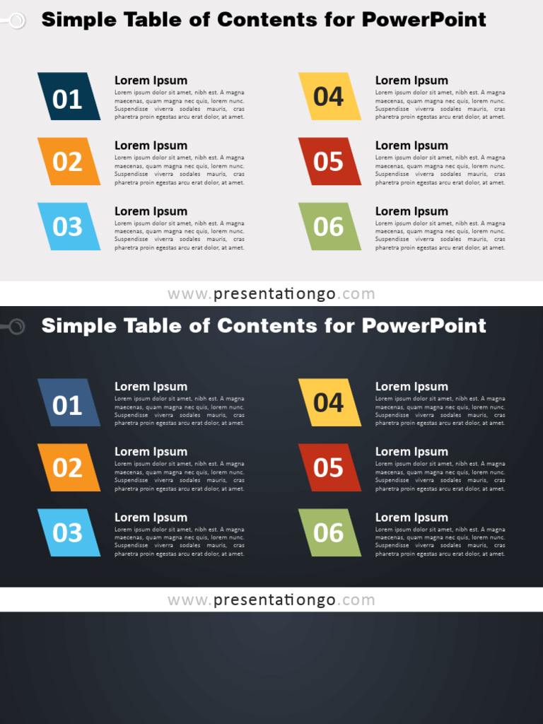 2 0440 Simple Table Contents PGo 16 9 | PDF