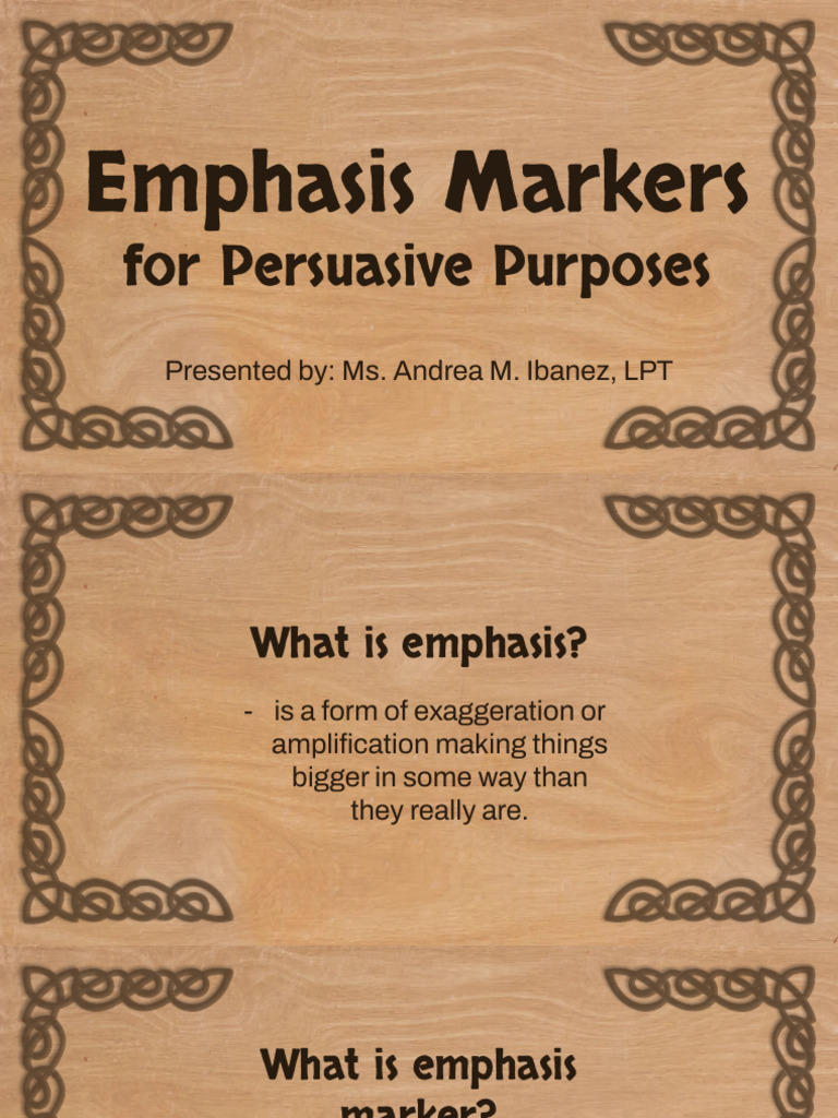 Emphasis Markers | PDF | Stress (Linguistics) | Emotions
