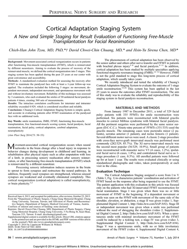 Cortical Adaptation Staging System - A New and Simple Staging For ...