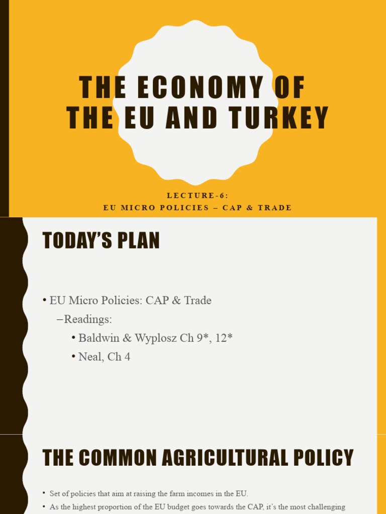 EU Micro Policies - CAP Trade | PDF | European Union | Tariff
