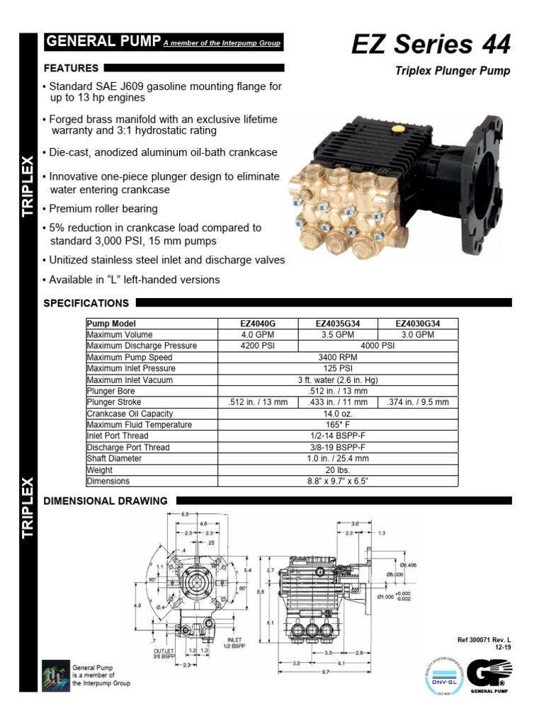 Jetter General EZ4040G | PDF | Pump | Valve