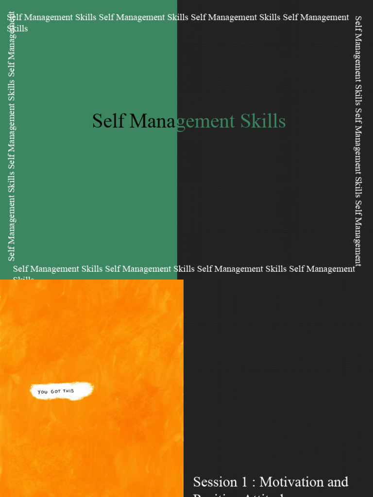 Self Management | PDF | Motivation | Motivational