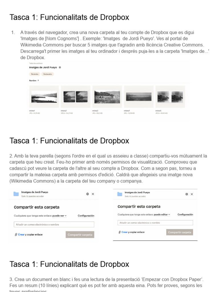 TASCA 1. Dropbox | PDF