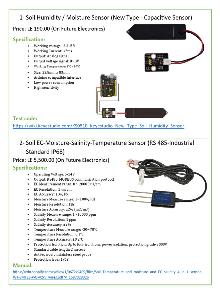 Sensors | PDF | Electrical Components | Electronic Engineering