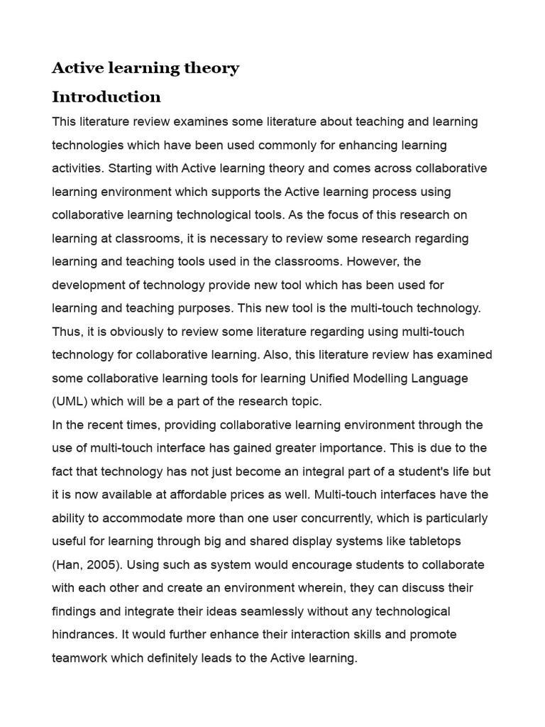 Active Learning Theory | PDF | Learning | Unified Modeling Language