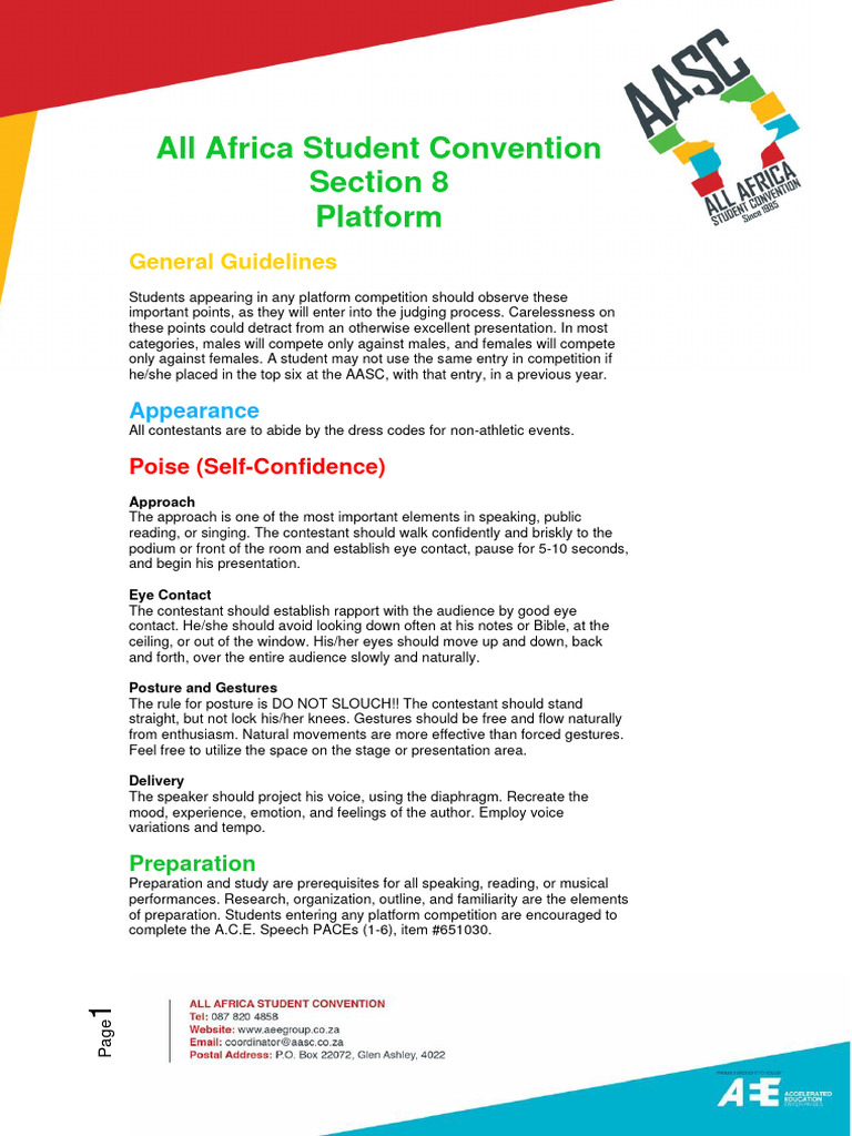 AASC Platform Guidelines Updated 03 2022 | PDF | Rhetoric | Sermon