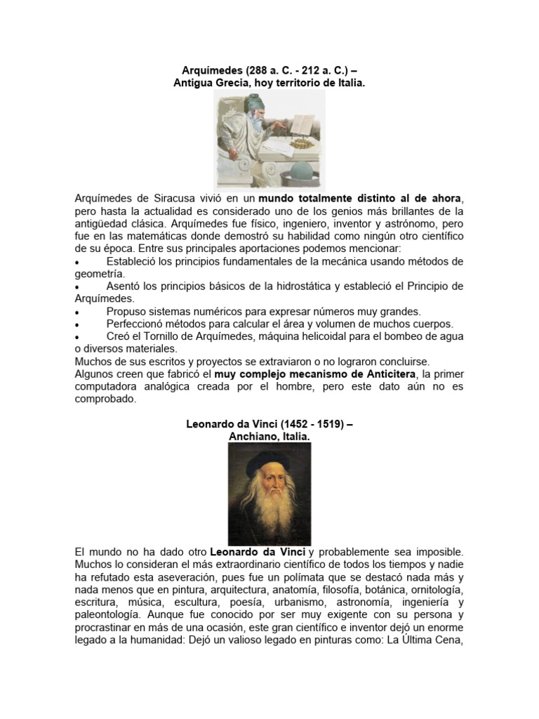 10 Cientificos Famosos | PDF | Gravedad | Isaac Newton