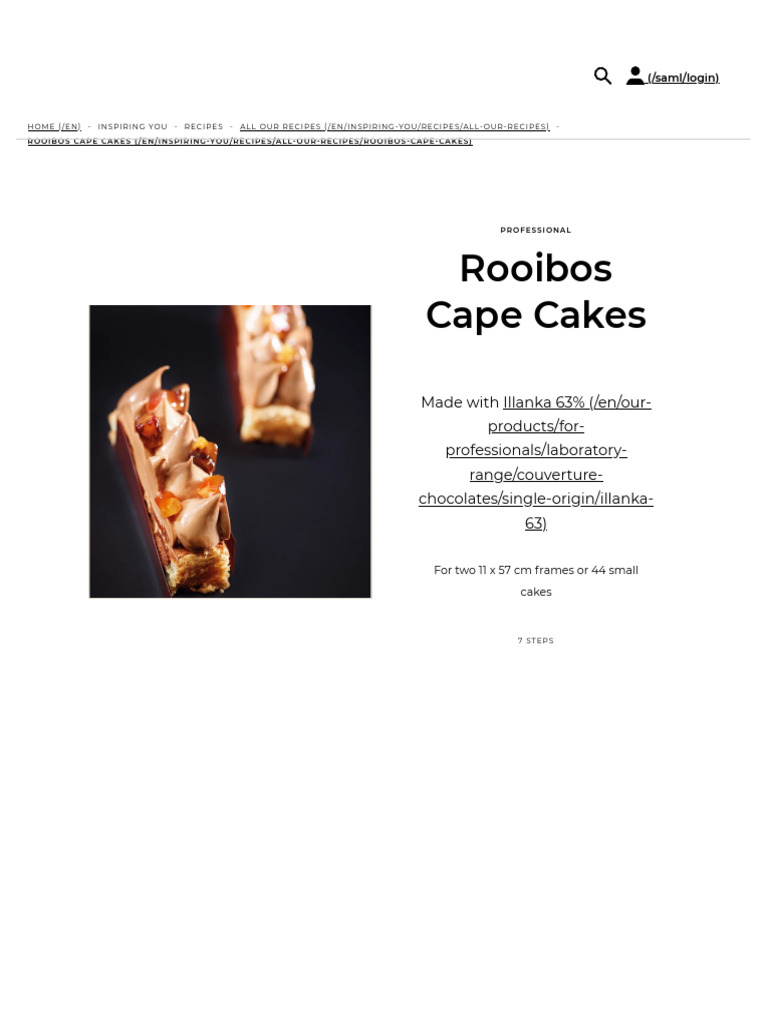 Rooibos Cape Cakes - Valrhona Chocolate | PDF