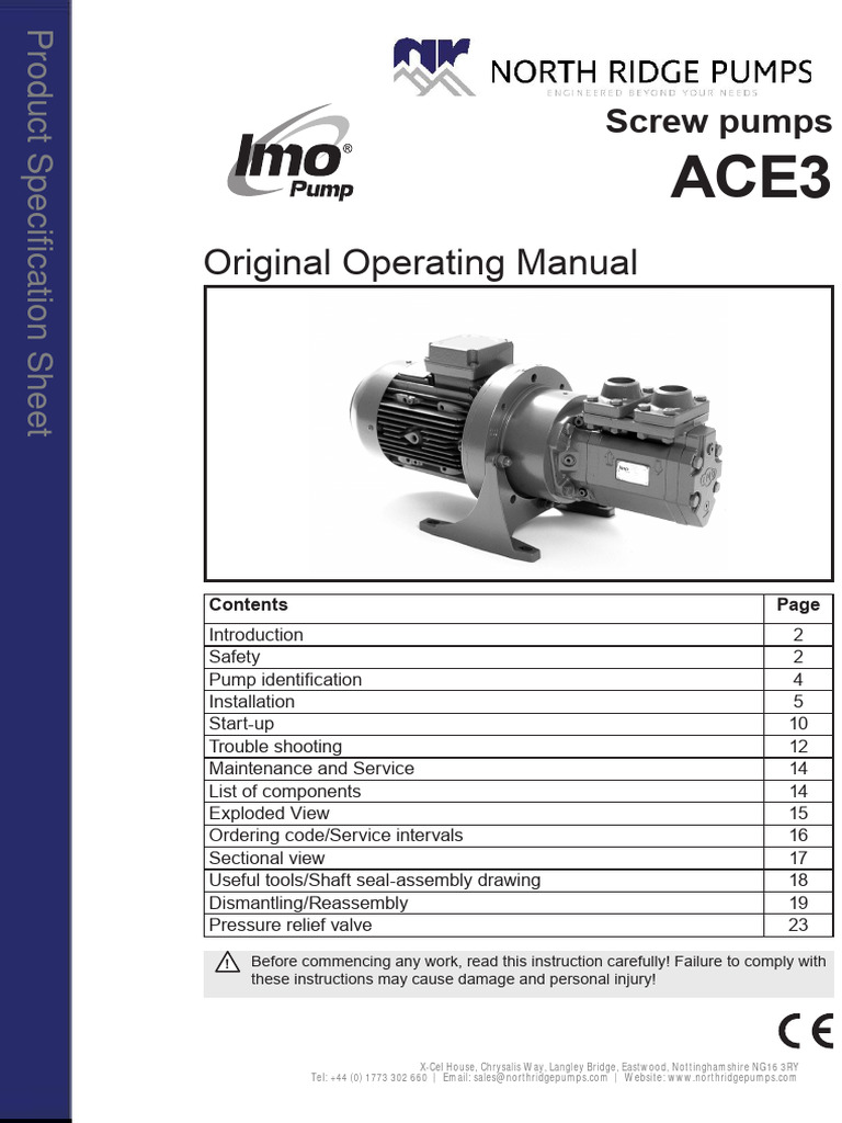 Ace3 Series | PDF | Pump | Valve