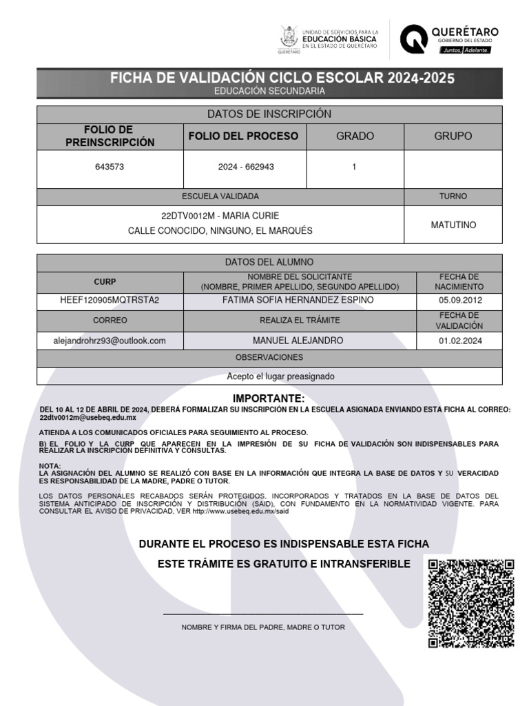 Ficha de Validacion | PDF