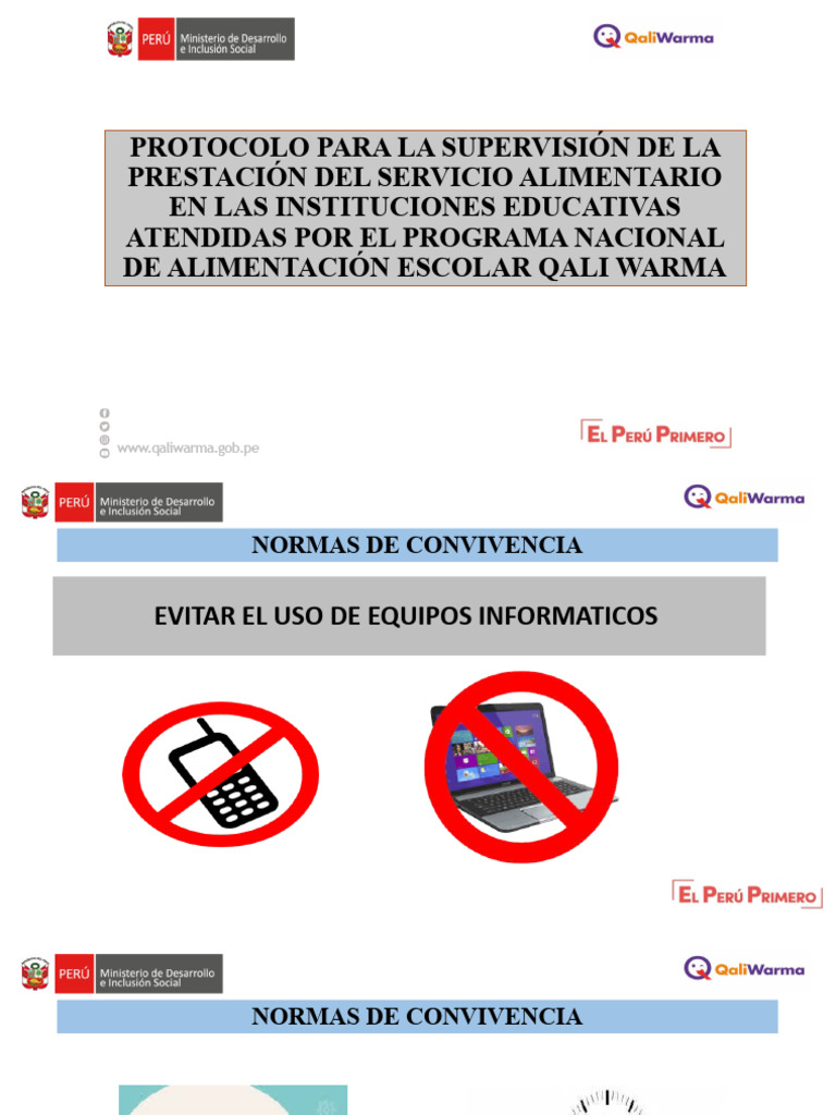 Protocolo de Supervisión Iiee 2020 25.02.20 Ultimo | PDF | Alimentos | Agua
