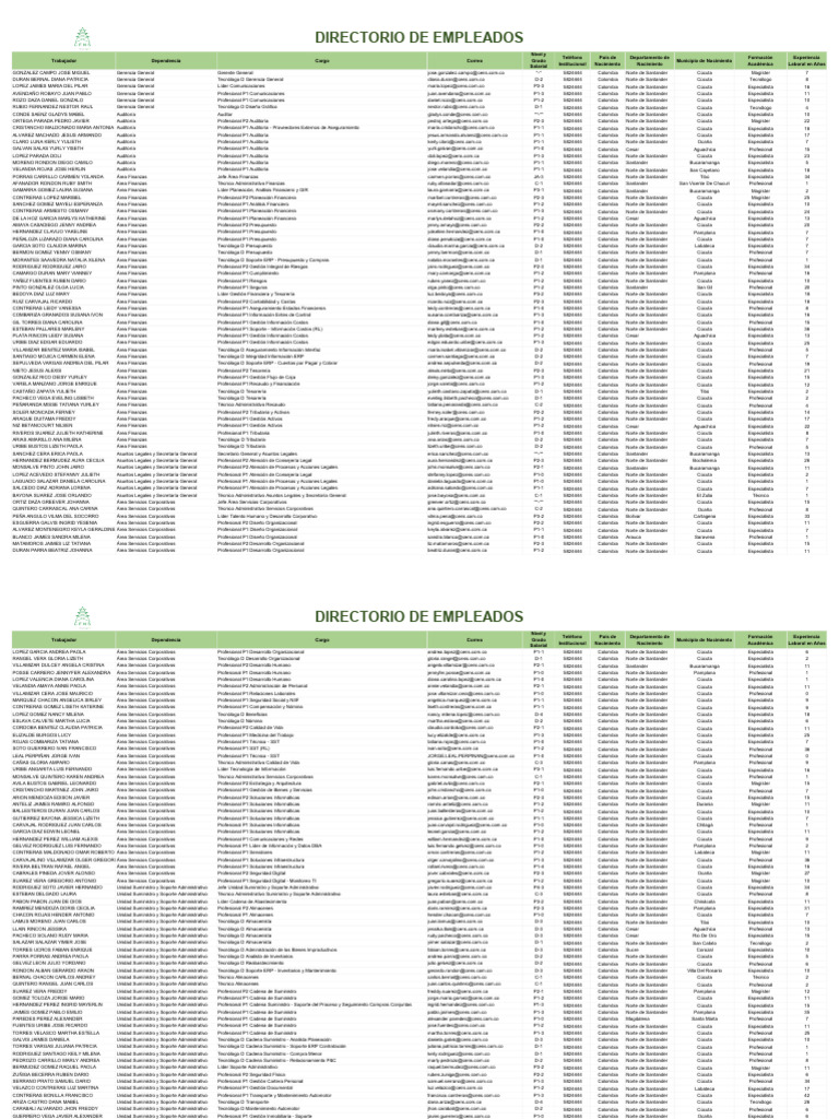 Directorio Activo A 30-04-2023 | PDF | Colombia | Industrias de servicio