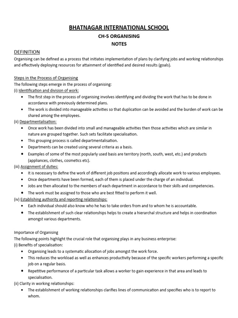 Organising Notes | PDF | Decentralization | Business