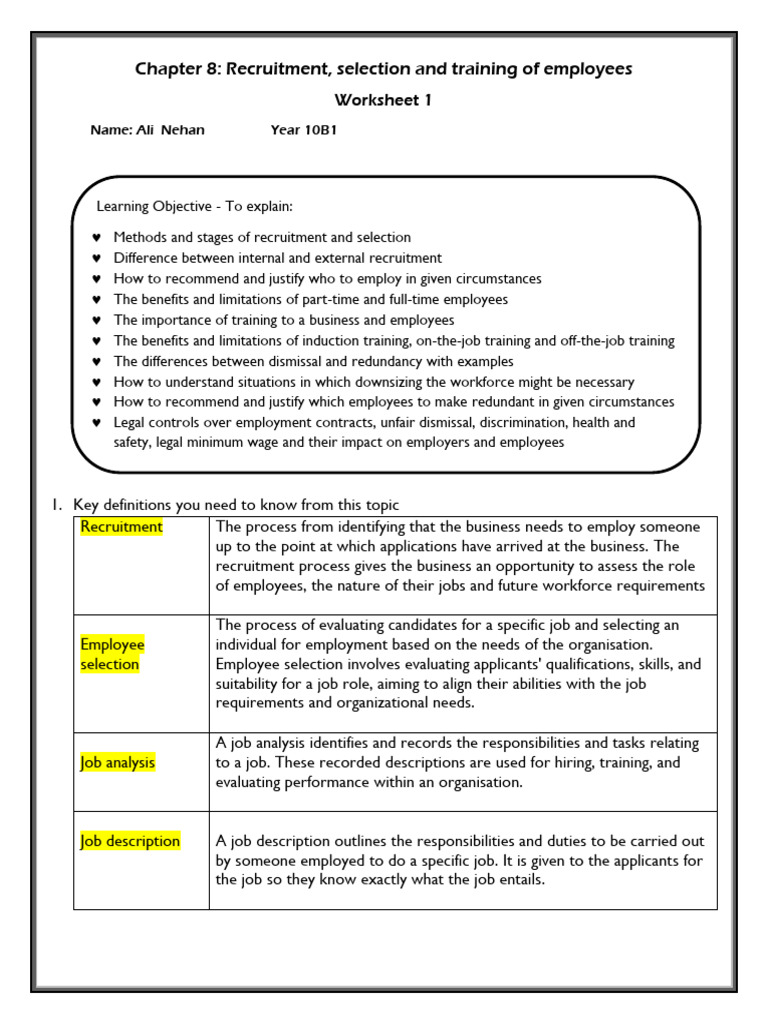Recruitment and Selection Overview | PDF | Recruitment | Employment