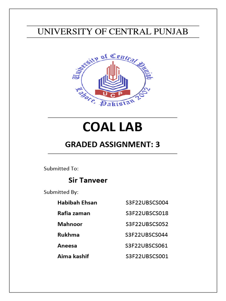 Coal Lab Assignment 3 | PDF | Career & Growth | Science & Mathematics