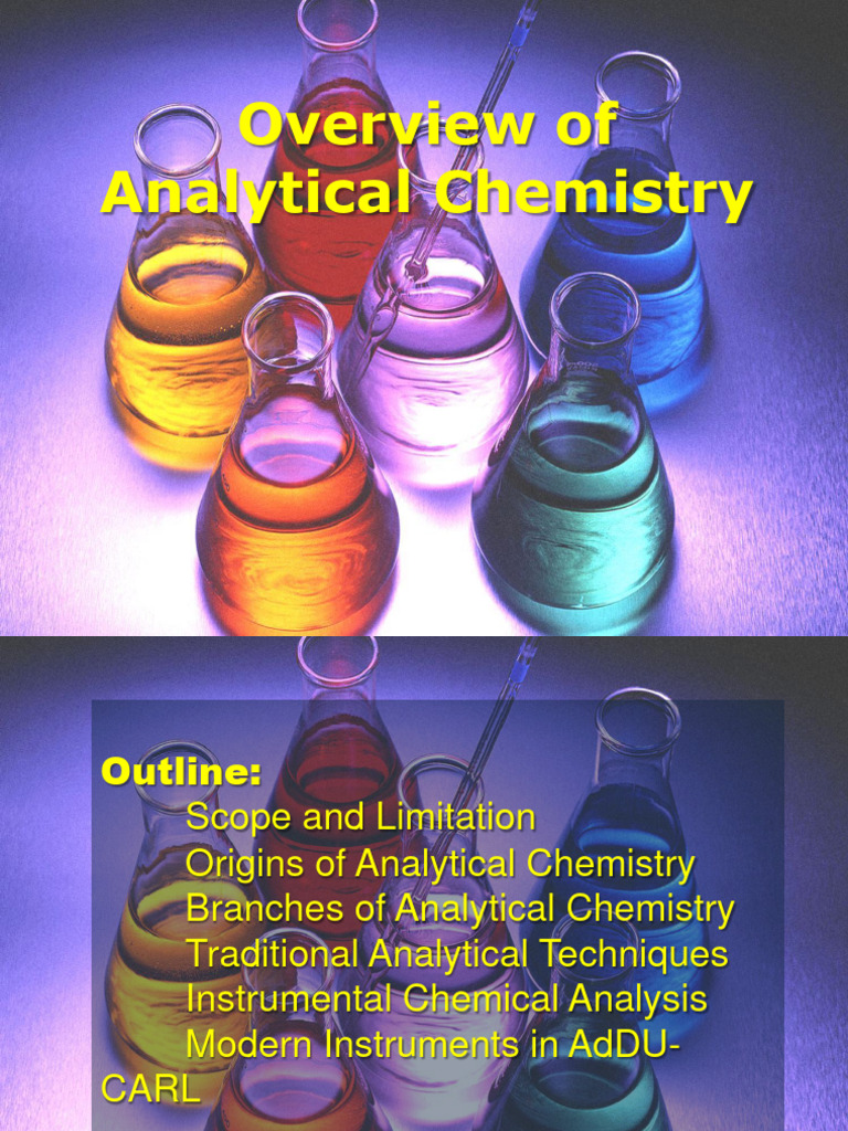 Overview of Analytical Chemistry Lecture | PDF