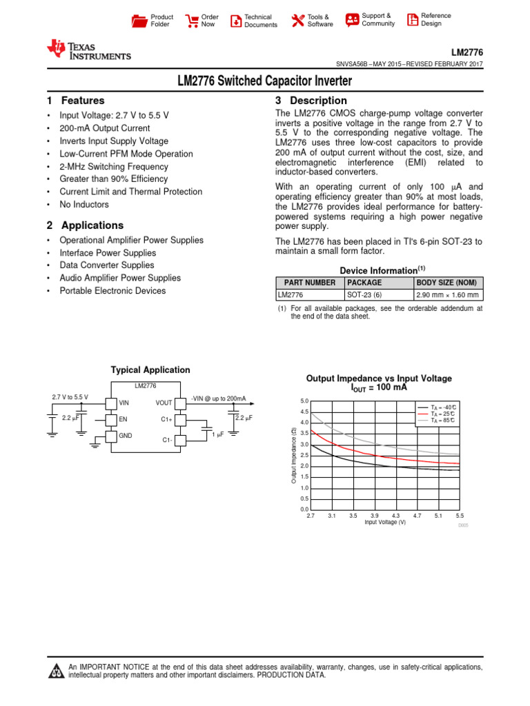 lm2776 | PDF | Power Supply | Electrostatic Discharge
