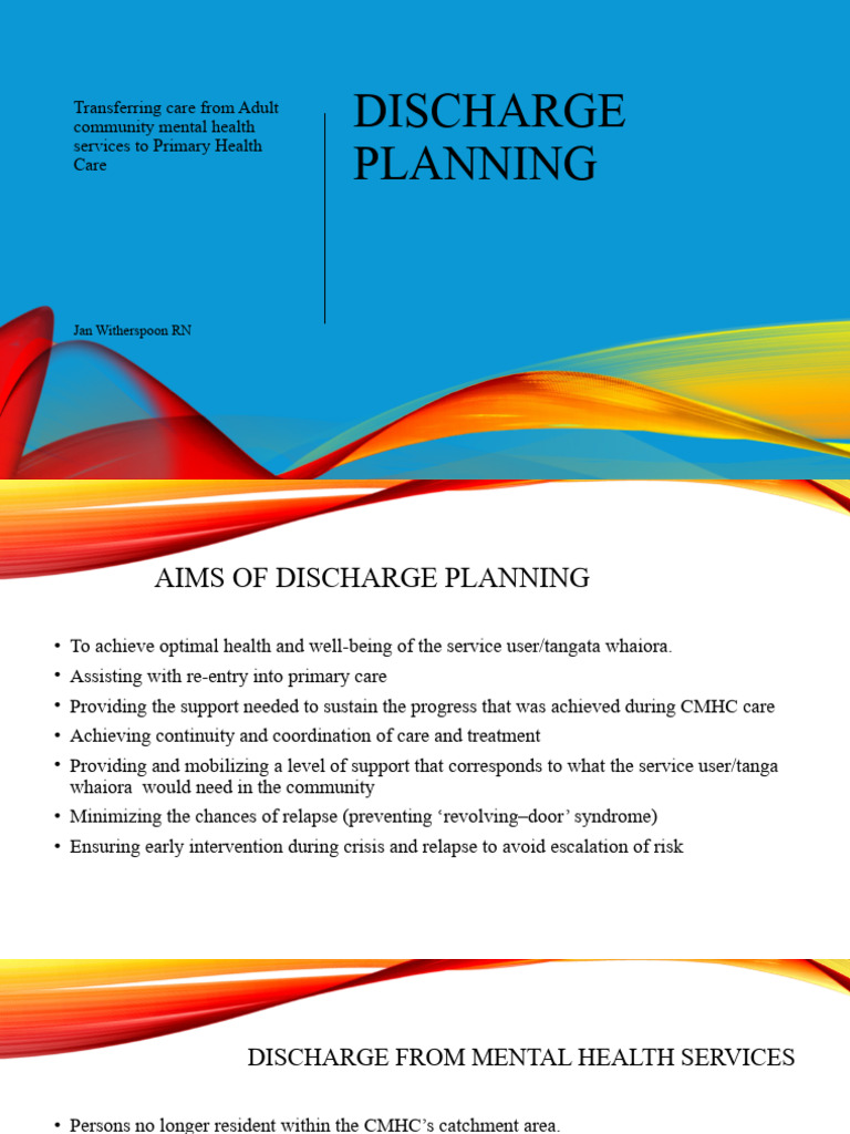 Mental Health Discharge Planning Guide | PDF | Psychiatry | Mental Health