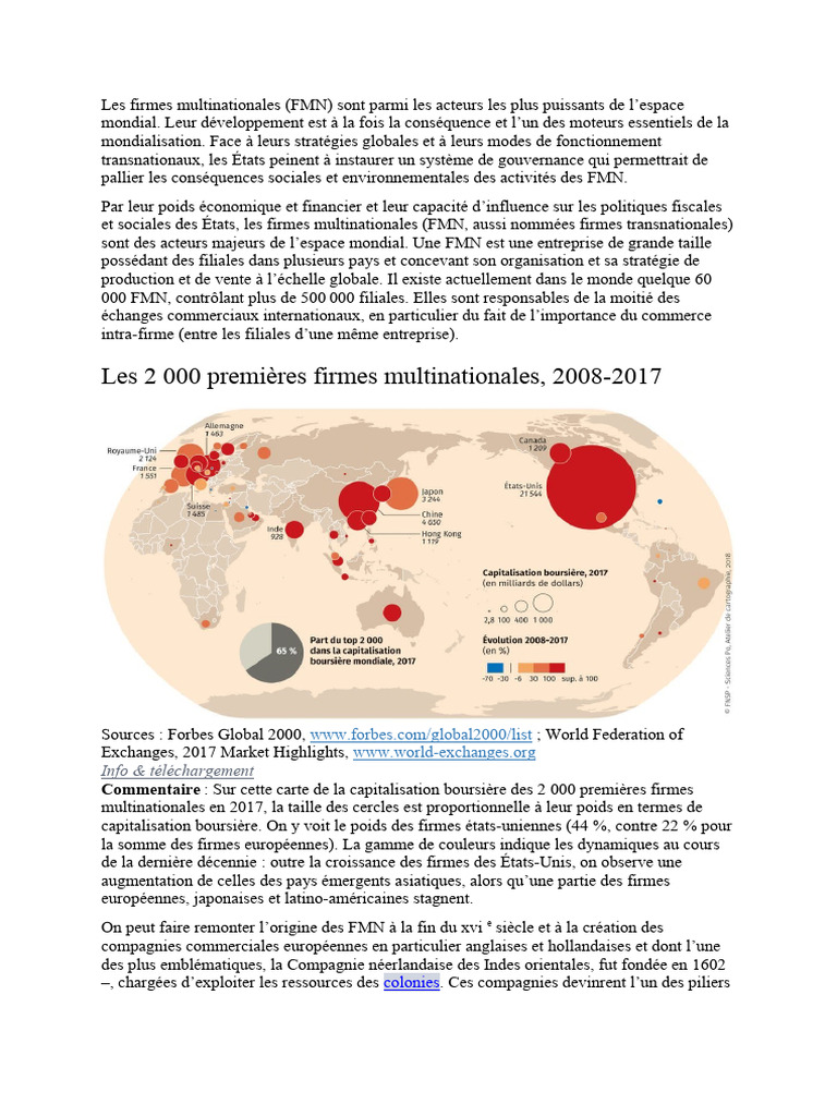 Firmes multinationales : enjeux et exemples | PDF | Société ...