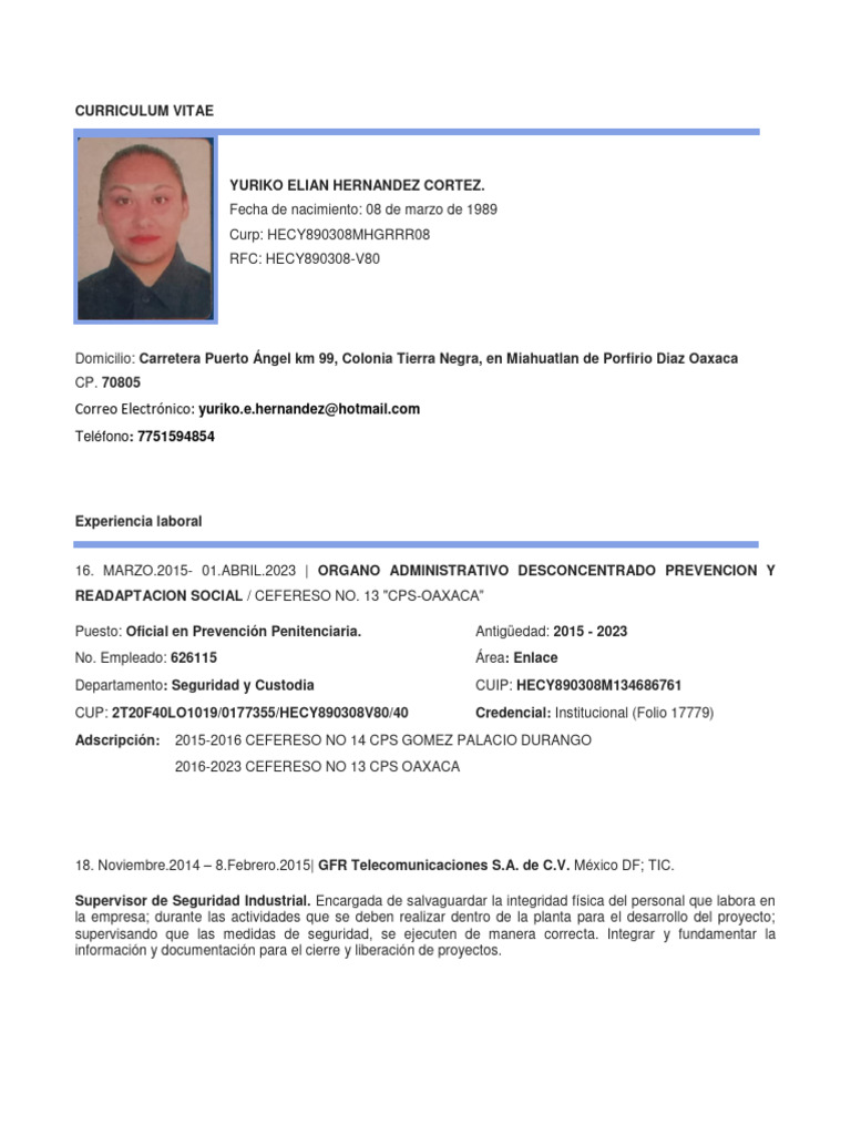 Curriculum Vitae | PDF | México | Justicia