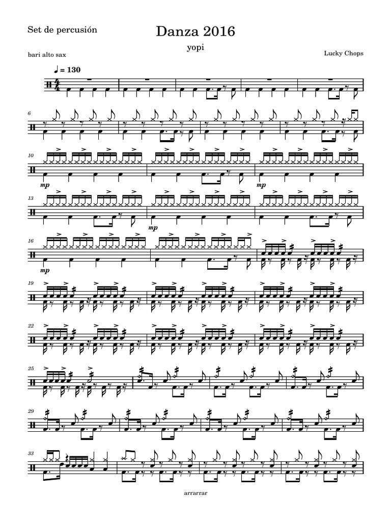 Danza 2016-Set - de - Percusión | PDF