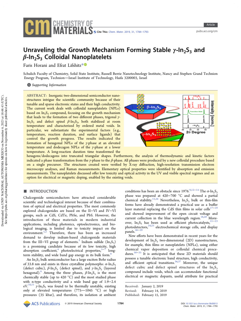 horani lifshitz 2019 unraveling the growth mechanism forming stable γ ...