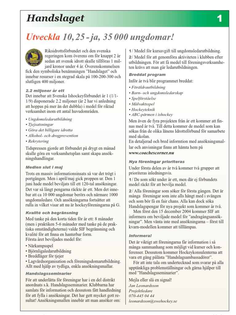 Hockeyns ABC I Kost | PDF