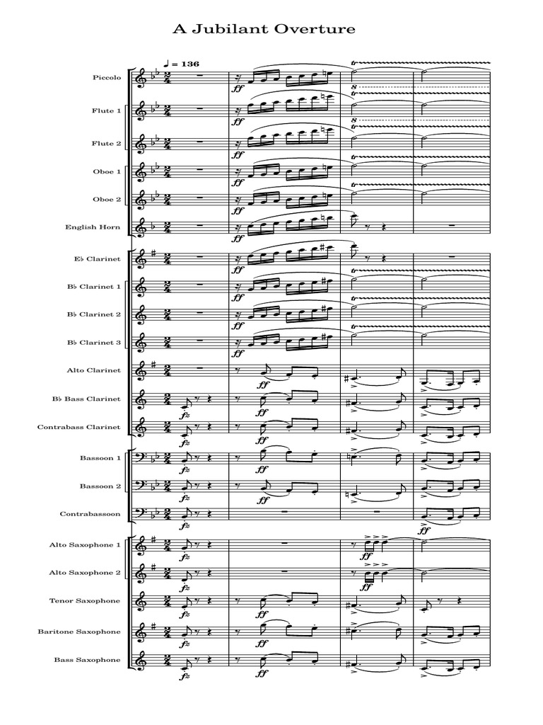 A Jubilant Overture | PDF | Música clássica | Instrumentos musicais ...