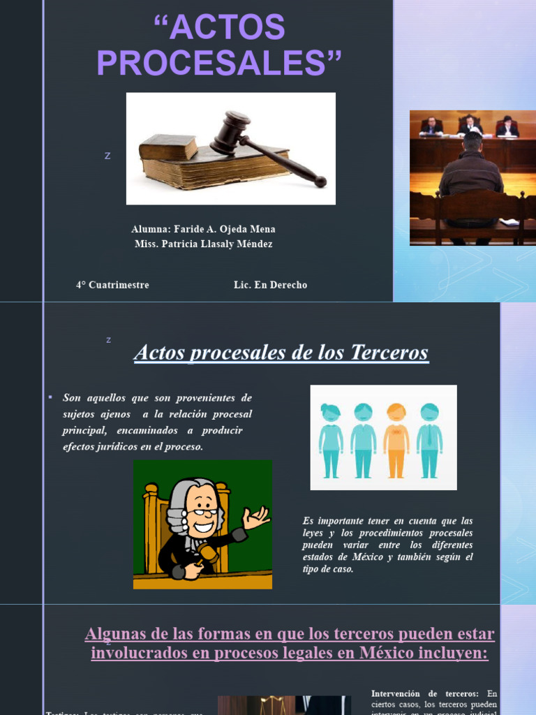 Actos Procesales | PDF | Ley procesal | Testigo experto