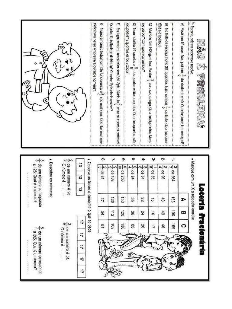 Ativ Matematica Fracoes | PDF