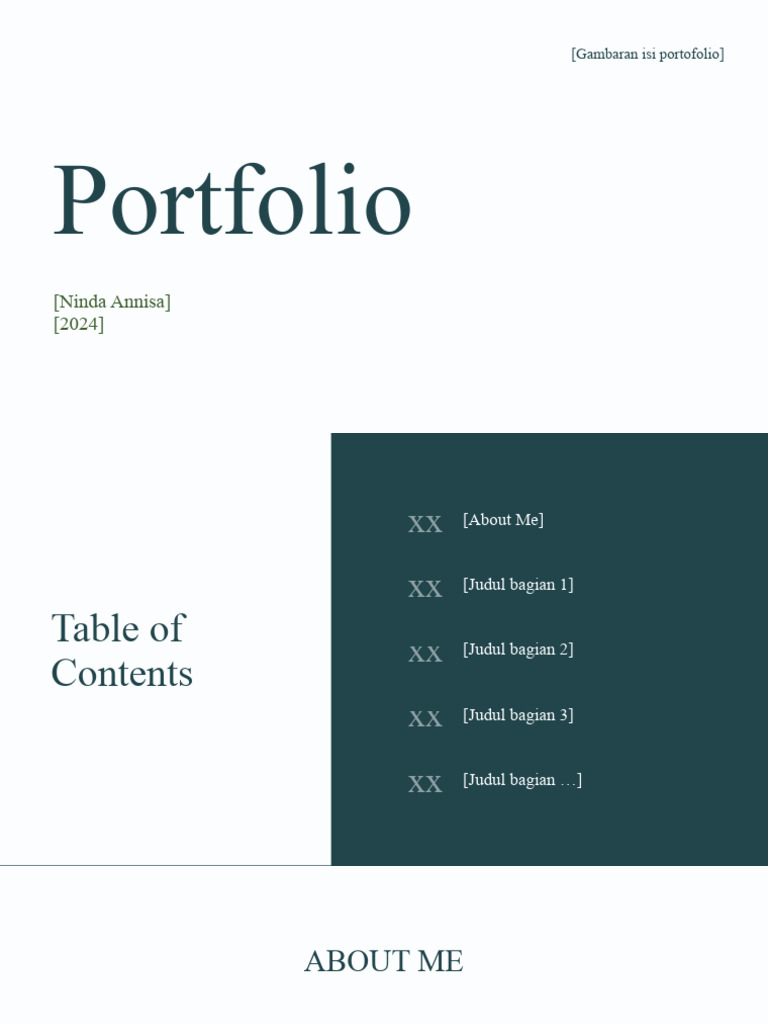 Template Portofolio Fresh Graduate | PDF
