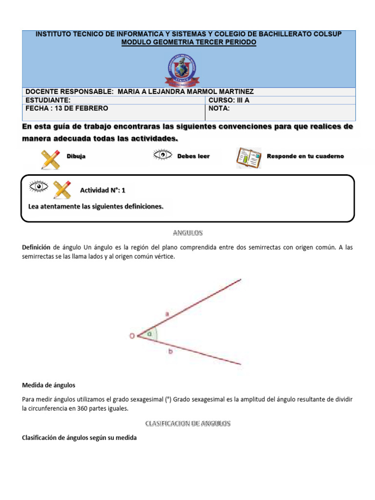 Modulo Geometria Tercer Periodo | PDF | Triángulo | Ángulo