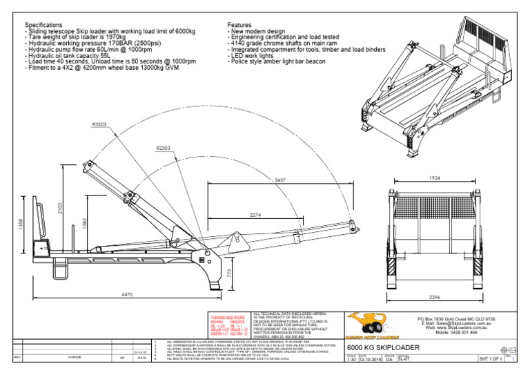 6 Ton SkipLoader Specs | PDF