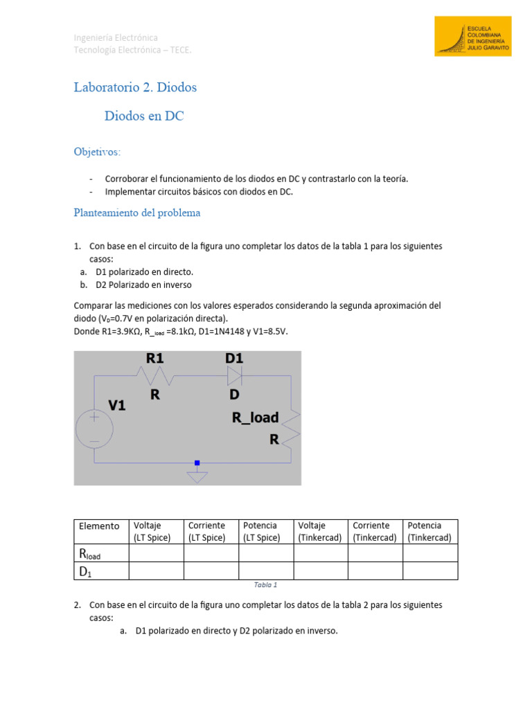 Lab 2 Diodos | PDF | Rectificador | Electrónica