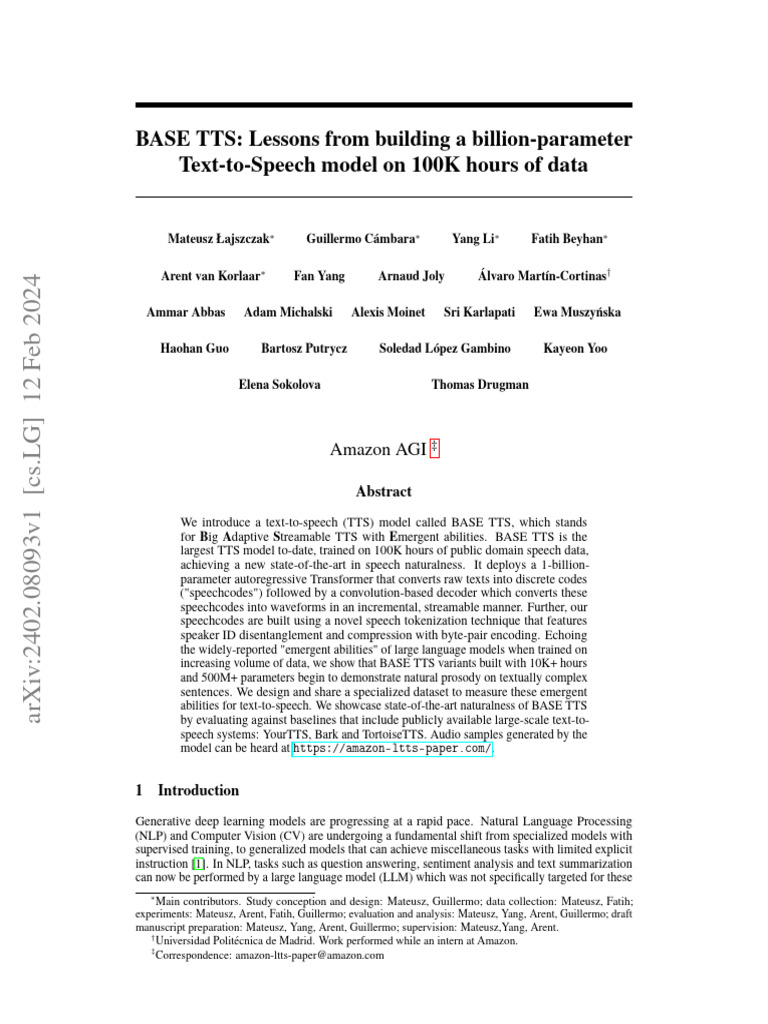 BASE TTS: Lessons From Building A Billion-Parameter Text-to-Speech Model On 100K Hours of Data ...