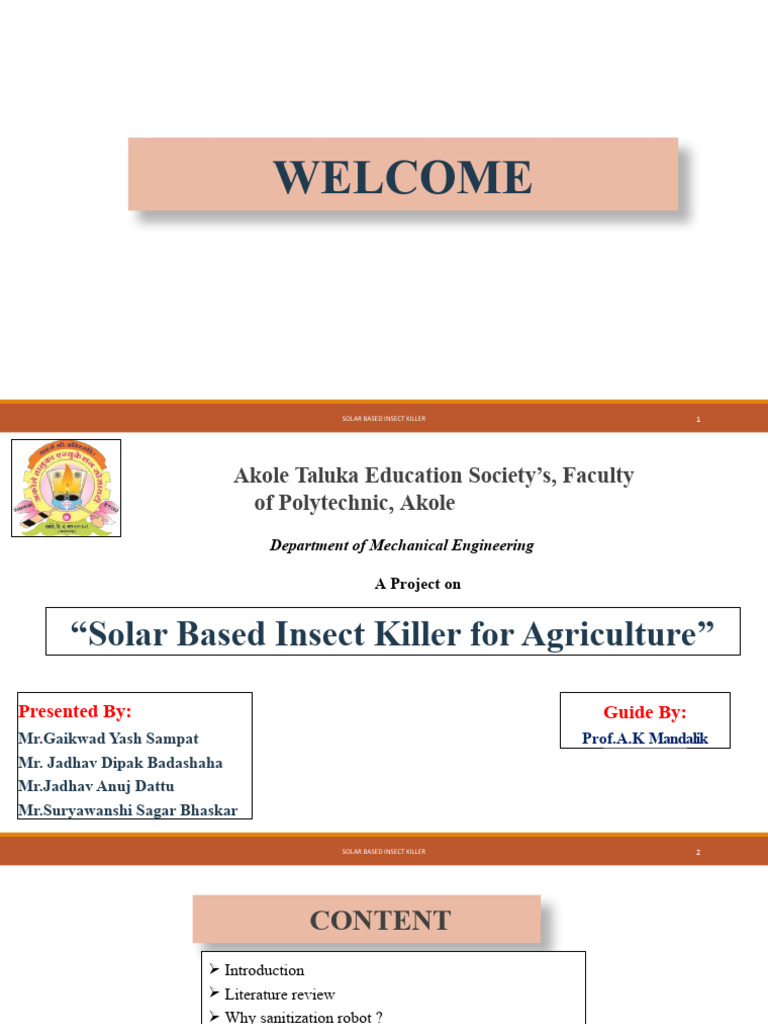 Solar Insect Killer - Dipak J | PDF | Ultraviolet | Pest (Organism)