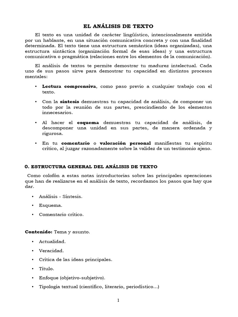 ANALISIS TEXTUAL | PDF | Comunicación | Retórica