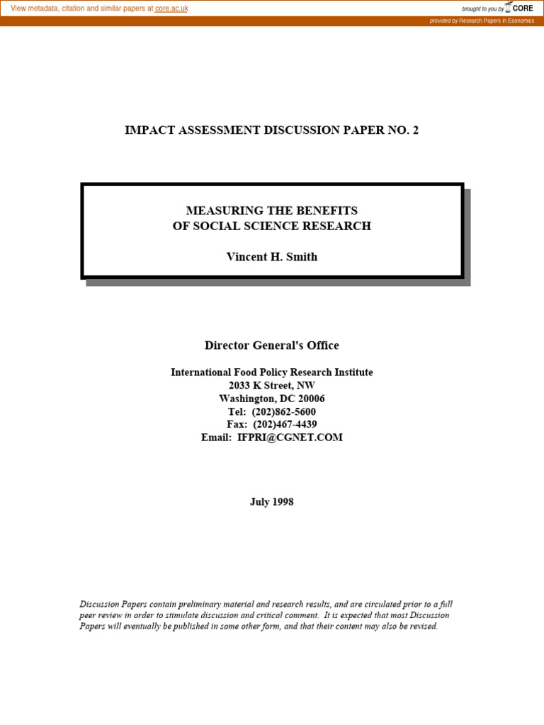 Benefits of Social Science Research | PDF | Economics | Science