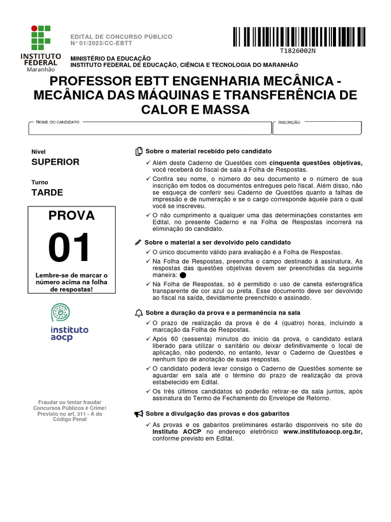 Instituto-Aocp-2023-If-Ma-Professor-Ebtt-Engenharia-Mecanica-Mecanica-Das-Maquinas-E ...