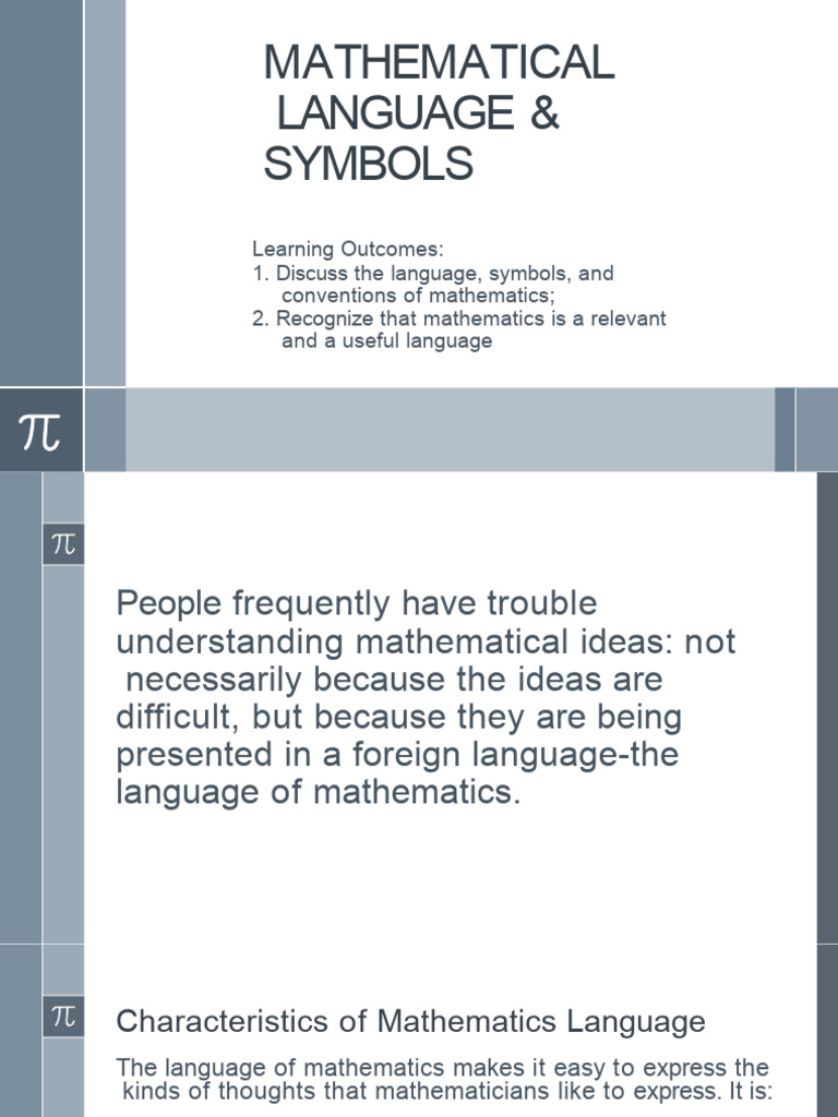 Mathematical Language and Symbols | PDF | Set (Mathematics) | Argument