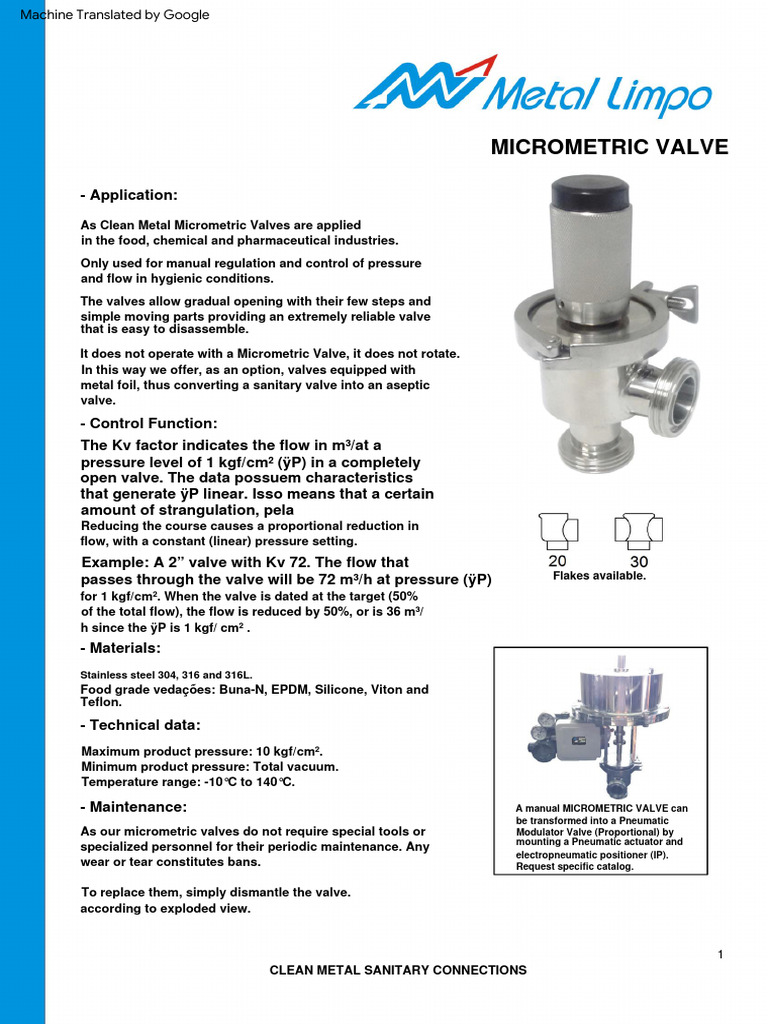 Micrometrica | PDF | Valve | Mechanical Engineering