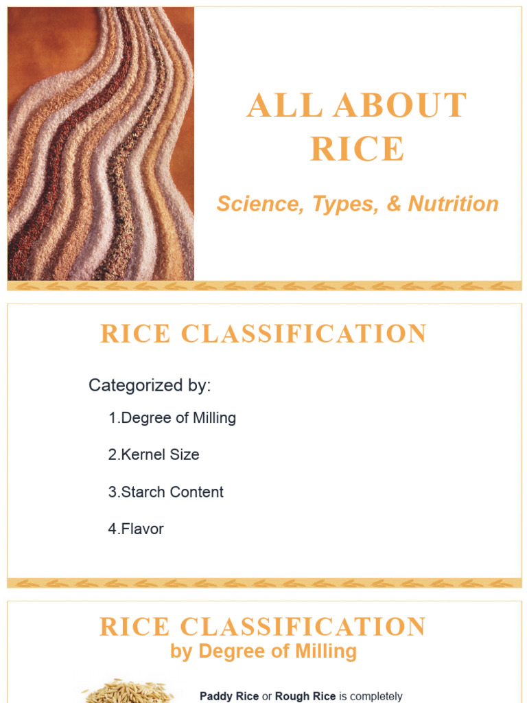 Part II All About Rice | PDF | Rice | Whole Grain