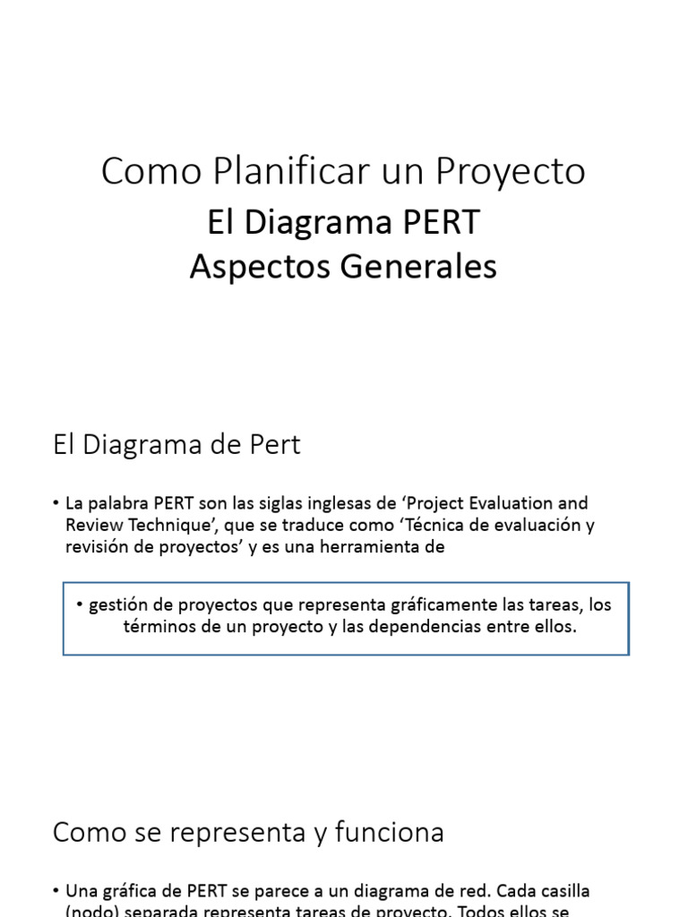 Como Planificar Un Proyecto - Diagrama Pert | PDF | Ingeniería de Sistemas | Ciencia cognitiva