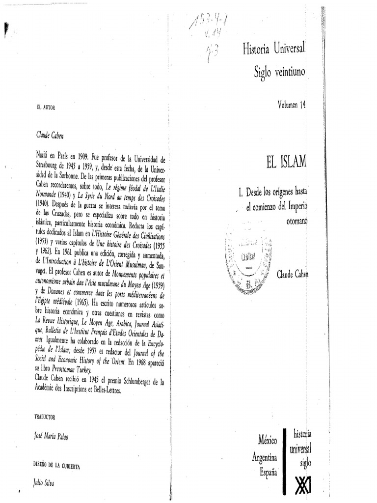 CAHEN - El Islam (1-3) | PDF