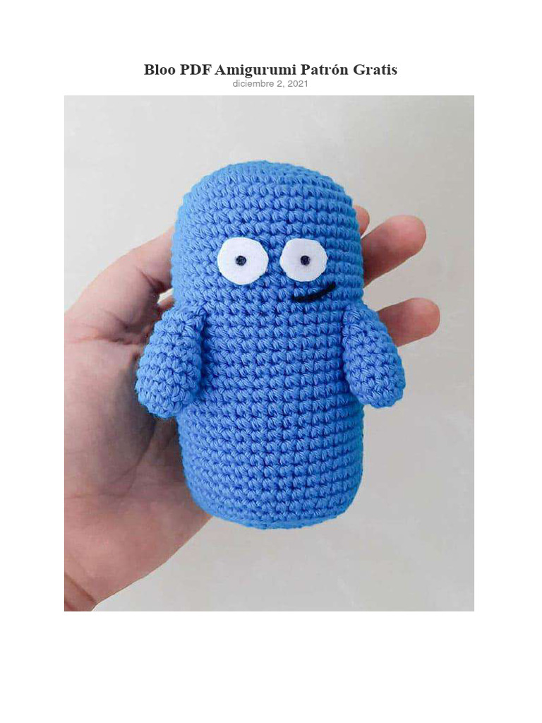 Bloo PDF Amigurumi Patron Gratis | PDF