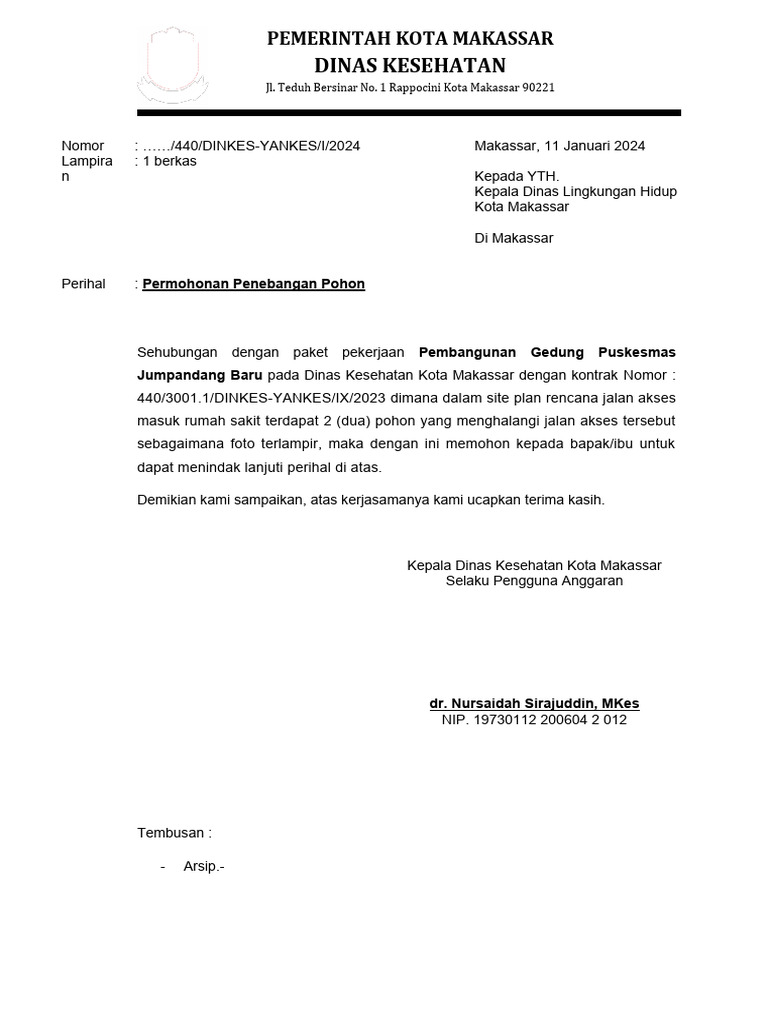 Surat Permohonan LH | PDF